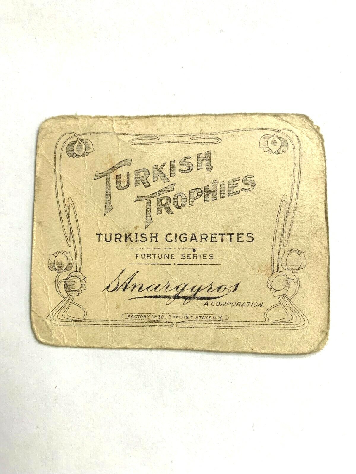 1910 TURKISH TROPHIES TURKISH CIGARETTES FORTUNE SERIES TOBACCO CARD | eBay