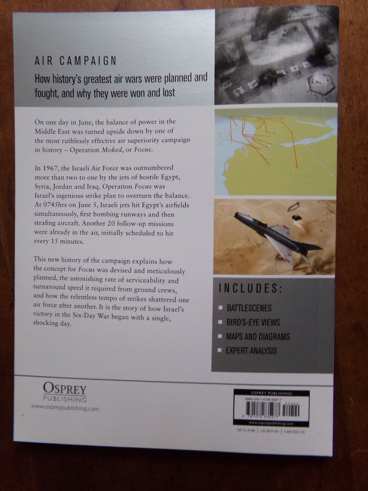 SIX-DAY WAR 1967, Operation Focus, Shlomo Aloni, Osprey #10 | eBay