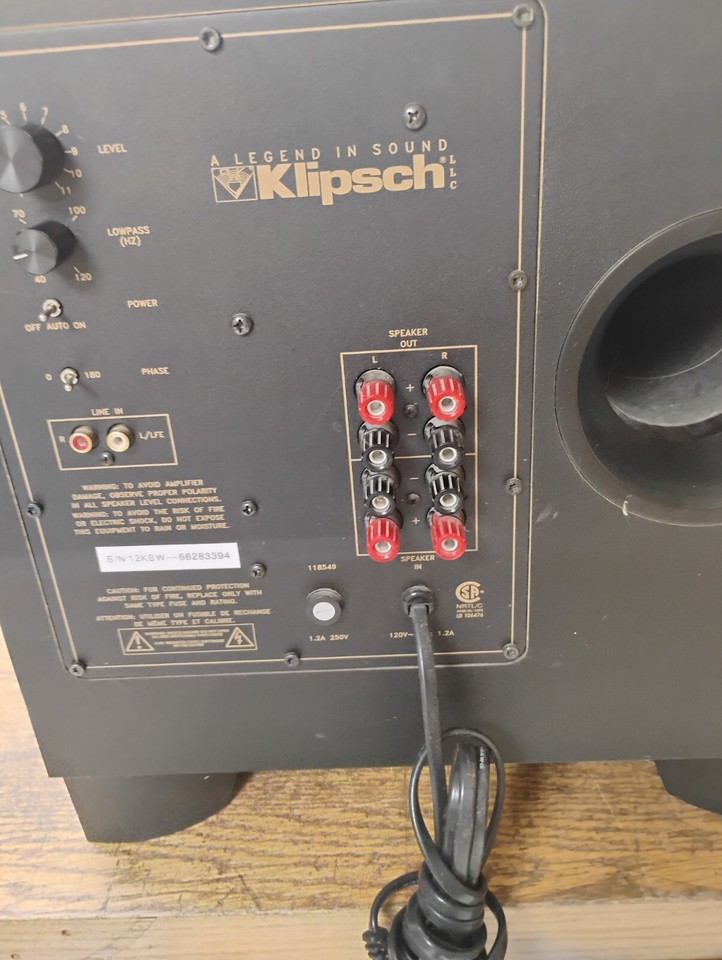 Klipsch KSW-12 Powered Subwoofer - Black | eBay