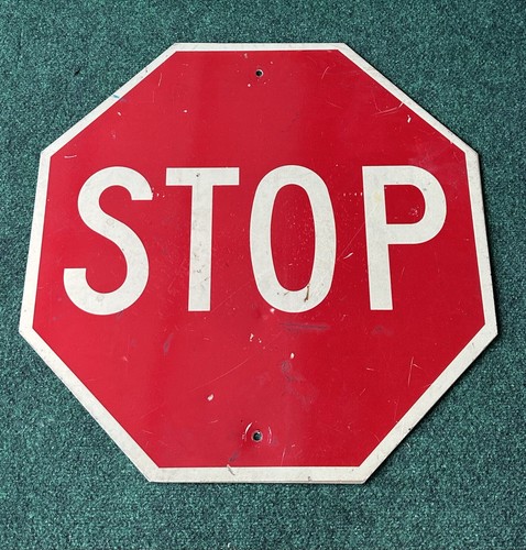 Stop Sign 24" Authentic Retired Street Traffic Road Sign | eBay