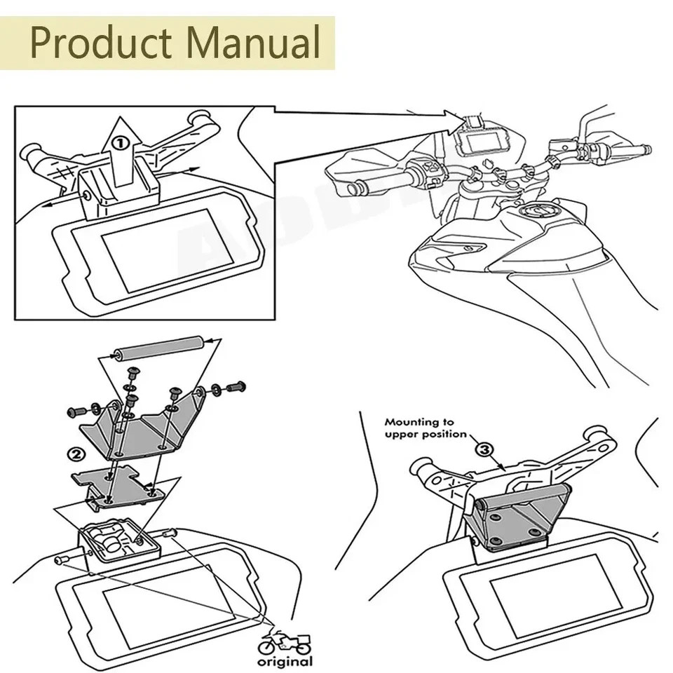 For Husqvarna Norden 901 Phone Navigation Bracket GPS Mounts Bar ...
