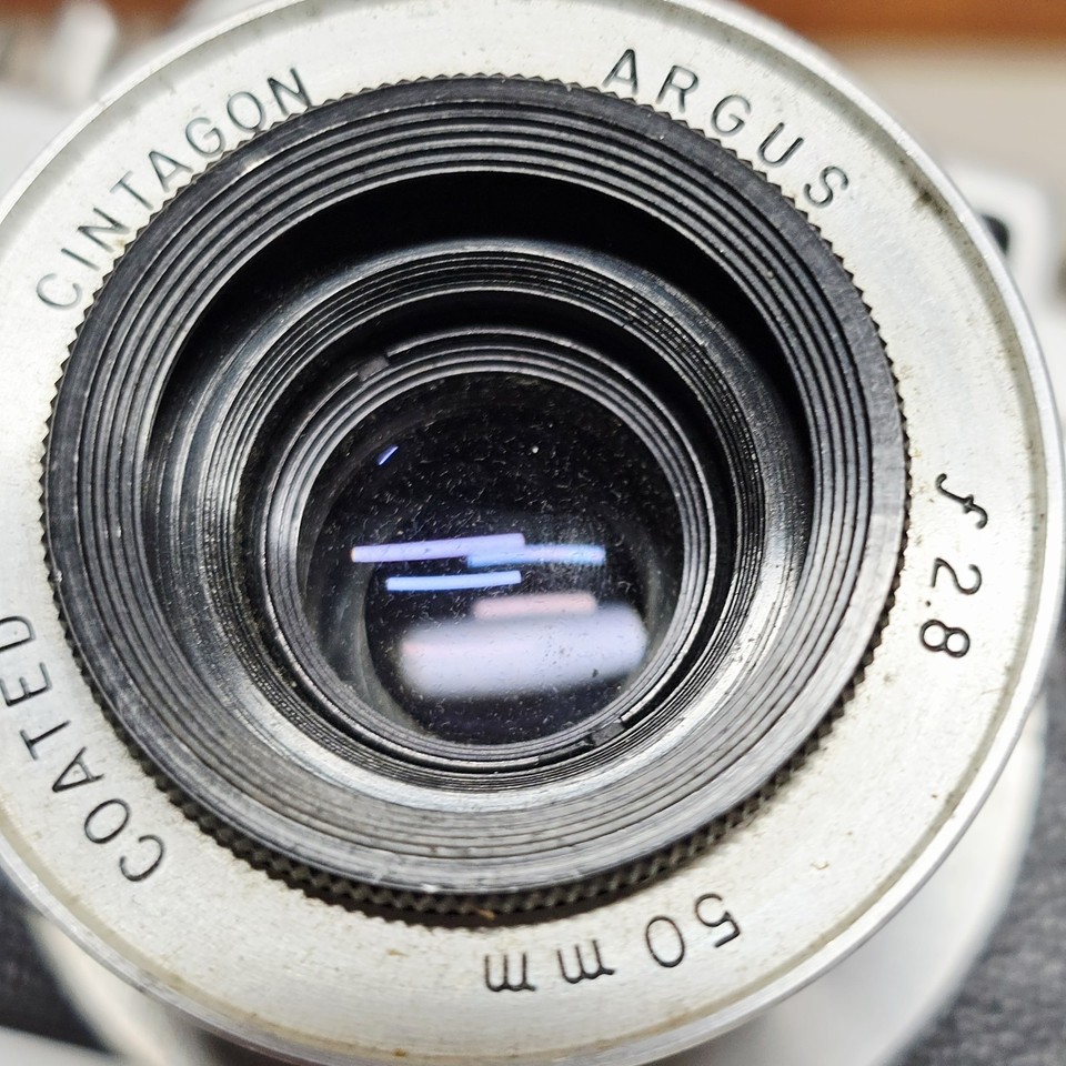 For Parts Vintage Argus C44 C-Forty-Four Camera 50mm F2.8 Lens Untested ...