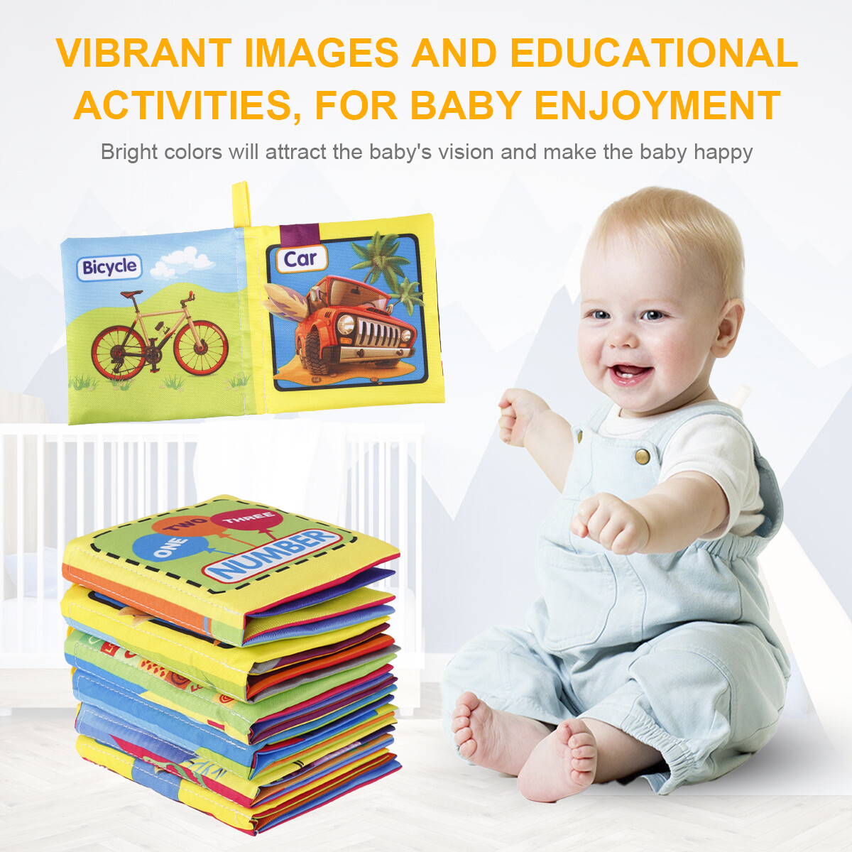Cloth Book with Sound Paper Animal Cloth Books Educational Preschool ...