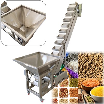 220V Skip Type Stainless Steel Feeder Conveyor Bucket Elevator 400W 6 ...