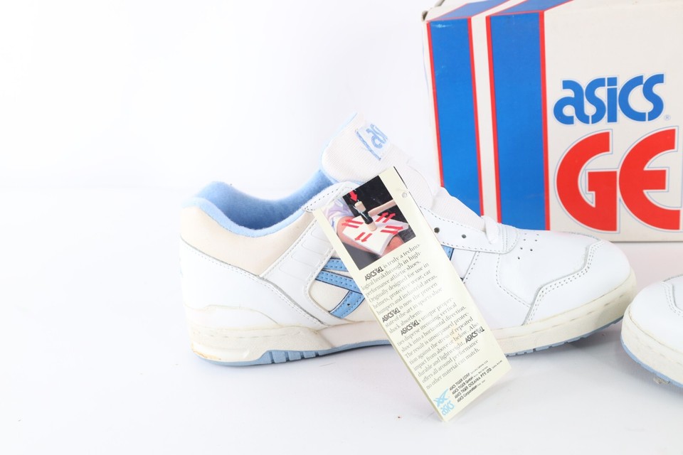 NOS Vtg 90s Asics Womens 9.5 Spell Out Gel Classic Sneakers Shoes White ...