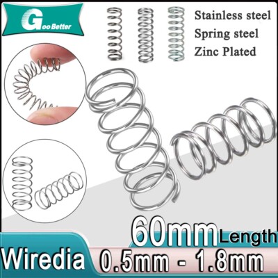 60mm Long Compression Spring 3mm - 30mm Diameter，Pressure / coiled ...
