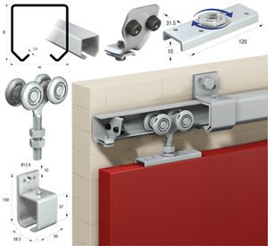 Garage Agricultural Industrial Barn Sliding Door Heavy Duty Steel Track ...