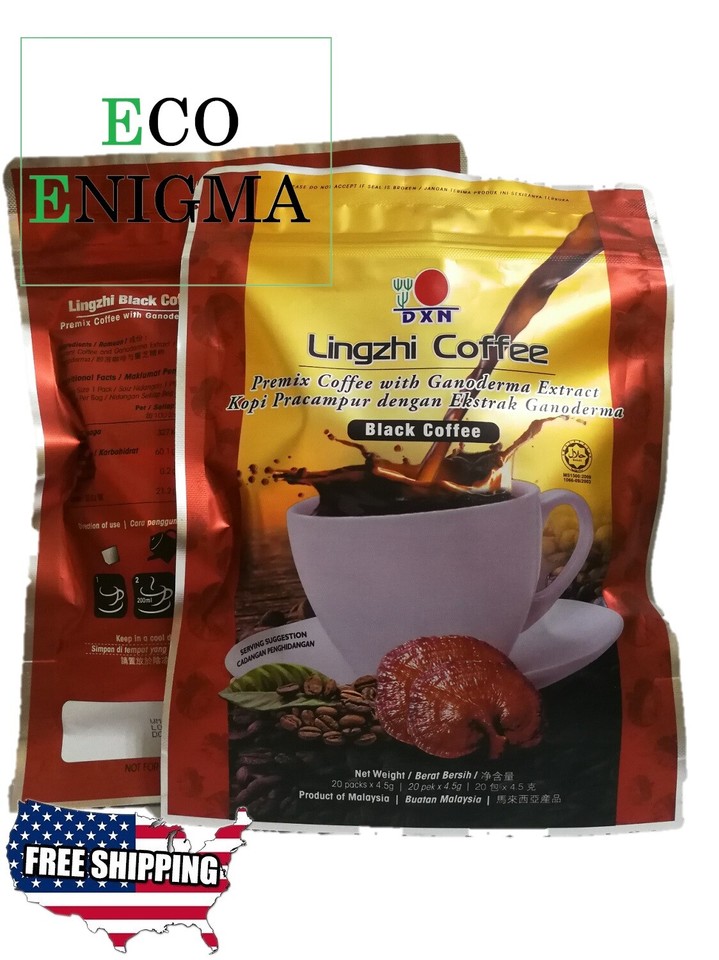 10 DXN Lingzhi Coffee Black Coffee New Gourmet Ganoderma Lucidium Exp ...