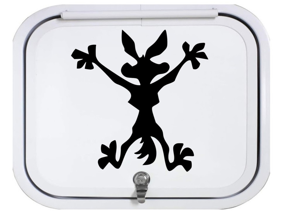 Wile E Coyote Decal Car Window Road Runner Vinyl Splat Sticker Wiley ...