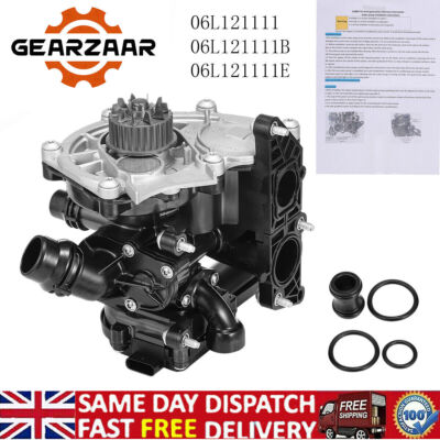 Thermostat+ Water Pump For Audi A3 S3 8V A4 B8.5 B9 A5 A6 Q5 Golf MK7 ...