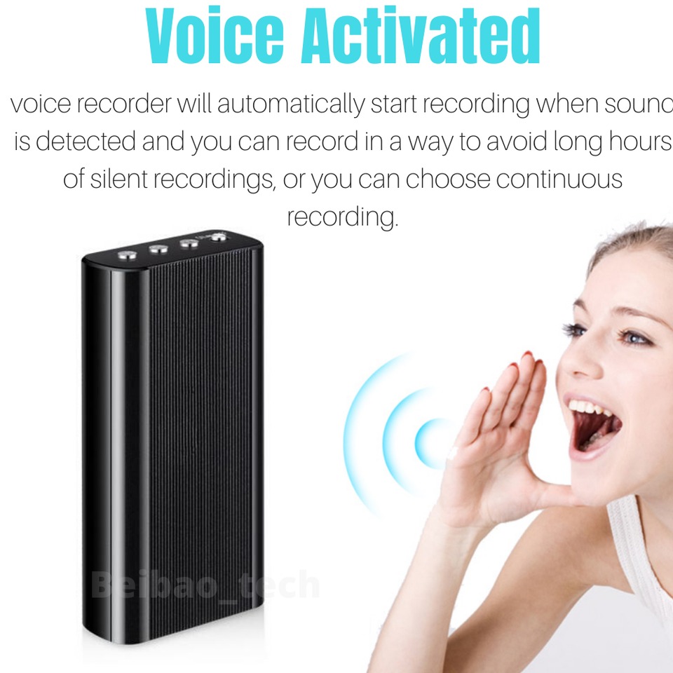 MP3 Digital Hidden Voice Recorder Spy Mini Magnetic Audio Activated ...