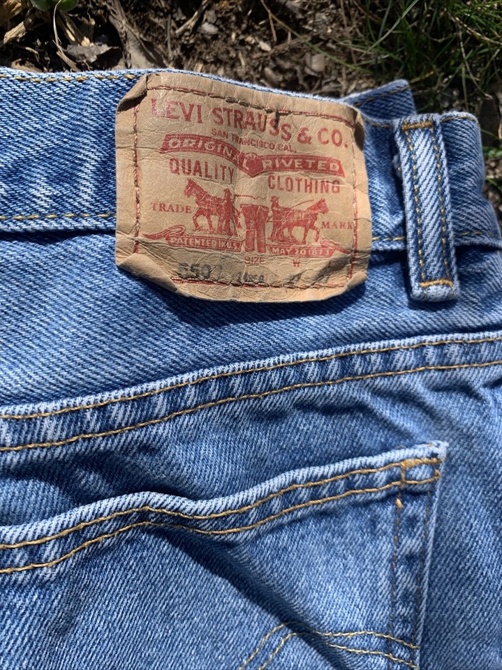LEVI'S 550 Relaxed Fit Denim Blue Jeans Size 27 x 27 Levi Strauss ...