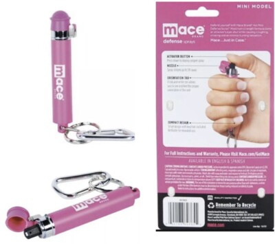 Mace Keyguard PINK 10% OC Keychain Pepper Spray Keyring POLICE Security ...