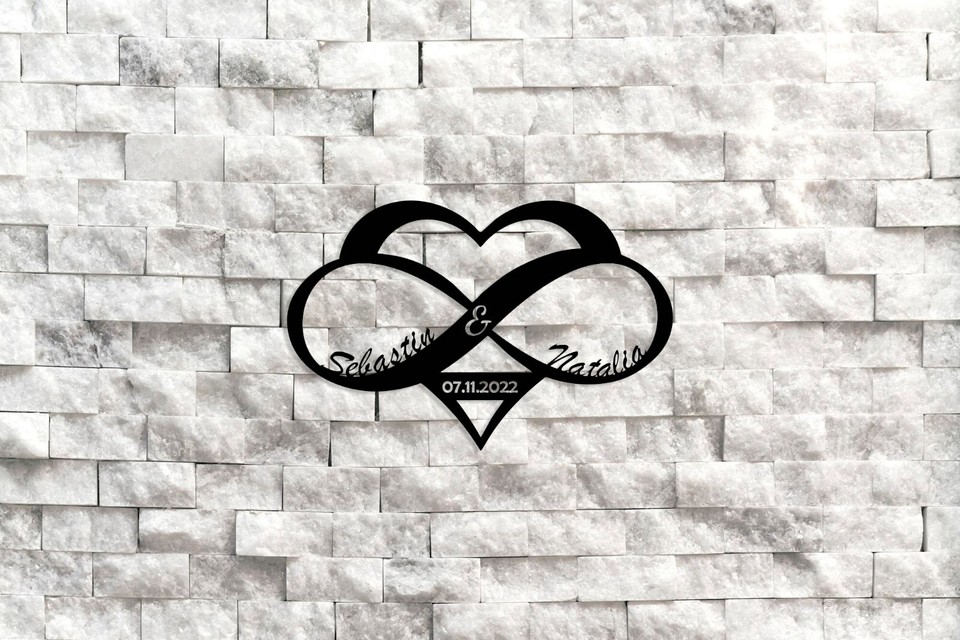 Personalized Couple Name Sign Heart Name Sign Custom Sign Valentines ...