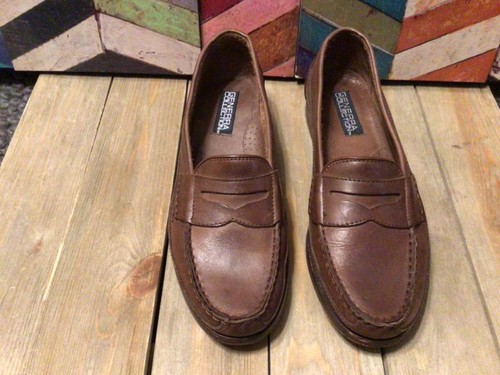 GENERRA COLLECTION Brown Leather Loafers Slip Ons Men… - Gem
