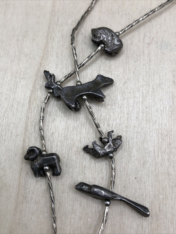 Vintage Native American Animal Fetish Totem Necklace CLASP REPAIR Solid ...