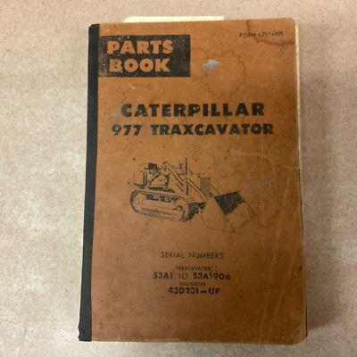 CAT Caterpillar 977 PARTS MANUAL BOOK TRAXCAVATOR TRACK LOADER sn 43D ...