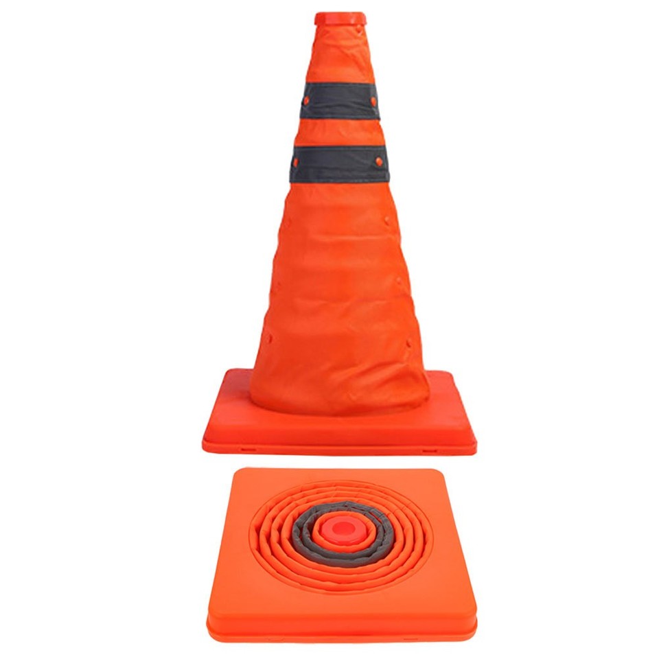 2 Pcs Small Traffic Cones Safe Multi-function Reflective Safety ...
