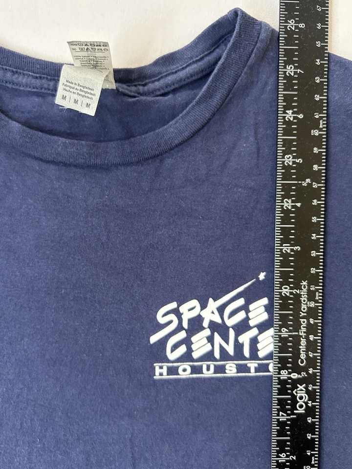 Space Center Houston Shirt Mens Medium Blue I Camped In Space NASA Tee ...