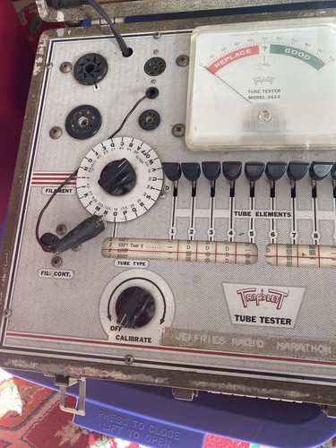 Vintage 1959 Triplett Tube Tester Model 3414 / Powers On!!!!! With ...