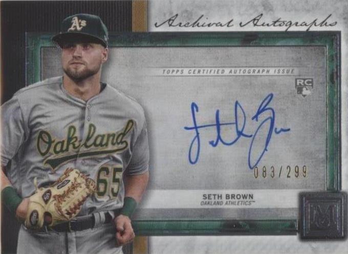 2020 Topps Museum Collection - Archival Autographs Seth Brown #AA-SB ...