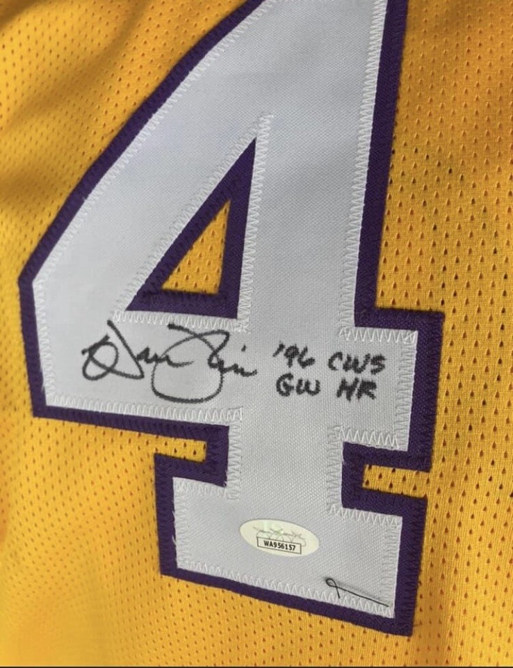 Warren Morris LSU Tigers Baseball Custom Signed Jersey Auto Autograph ...