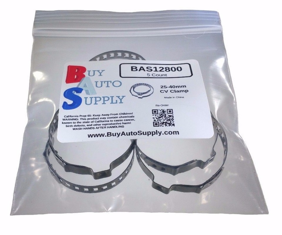 10x Universal CV & Tie Rod Boot Clamp 25-120MM Stainless Steel Crimp ...