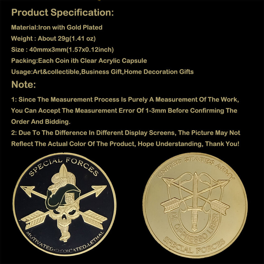 20 PCS Gifts United States Army Special Forces Coin Collectible GREEN ...