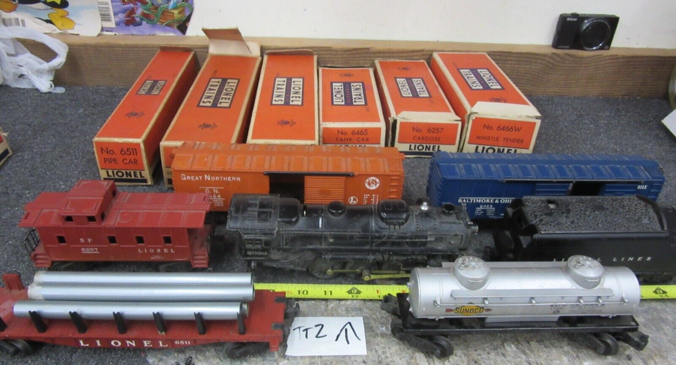 Lionel Train 2036 locomotive Engine Tinder Caboose Tank Car 027 ...