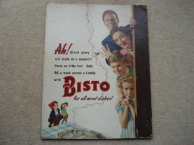 C1948-53 VINTAGE AH! BISTO FOR ALL MEAT DISHED ADVERTISING SHOWCARD | eBay