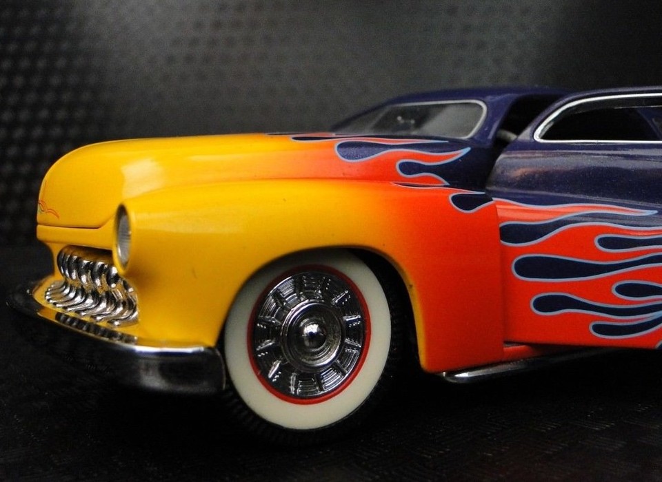 Merc Race Car Vintage Classic Custom Built Metal Hot Rod Concept Model ...