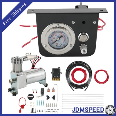Air Suspension Compressor Air Lift 25804 Bag Control Kit Guage Switch ...