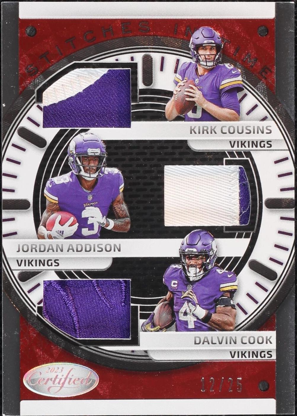 2023 Panini Certified - Stitches in Time Triple Dalvin Cook, Kirk ...