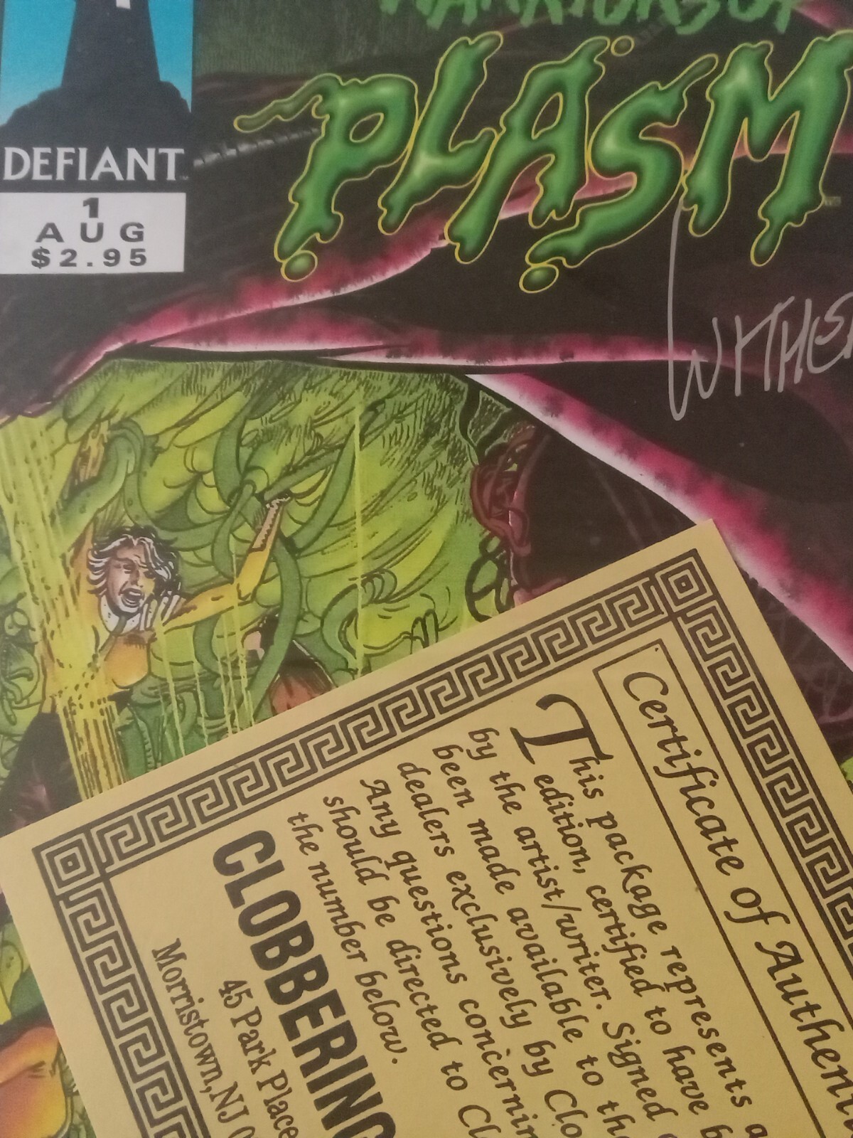 Warriors of Plasm #1 Signed David Latham Michael Witherby COA #1563 | eBay