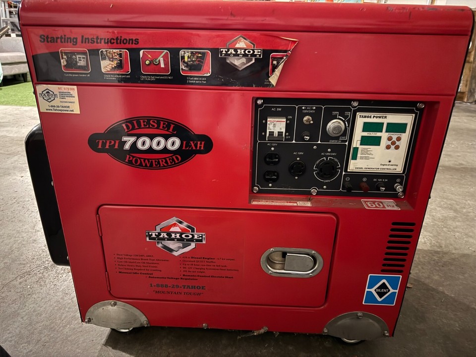 Tahoe TPI 7000 LXH Diesel Powered Generator | eBay