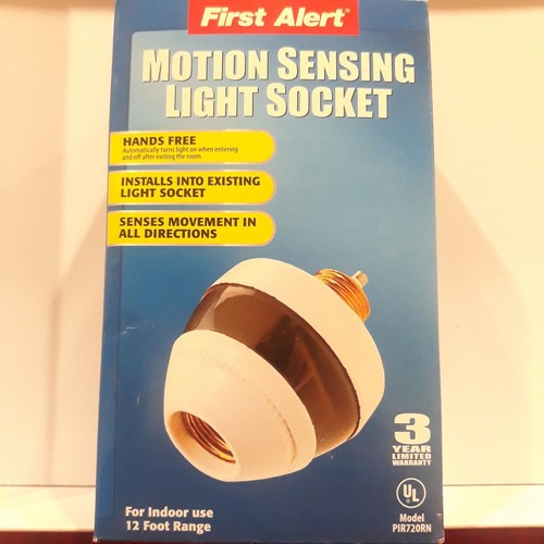 First Alert Motion Sensing Hands Free Light Socket 12’ Radius NEW IN BOX -PIR720 | eBay