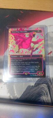 Traveling Chocobo (Borderless) (Neon Ink Pink) Final Fantasy Foil | eBay