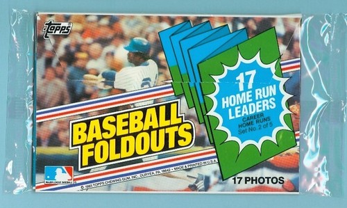 1983 TOPPS FOLDOUT 17 Photos HOME RUN LEADERS YAZ RICE BENCH REGGIE ...