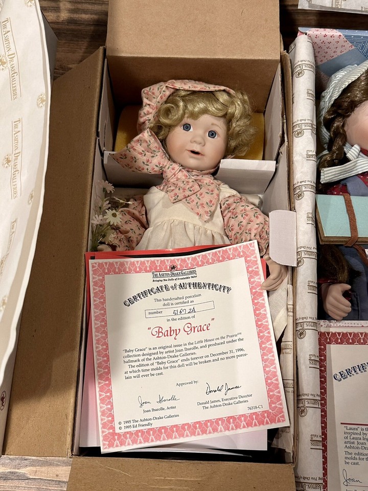 Complete Set 8 Little House On The Prairie Dolls Ma Pa Mary Laura Carrie Grace + | eBay