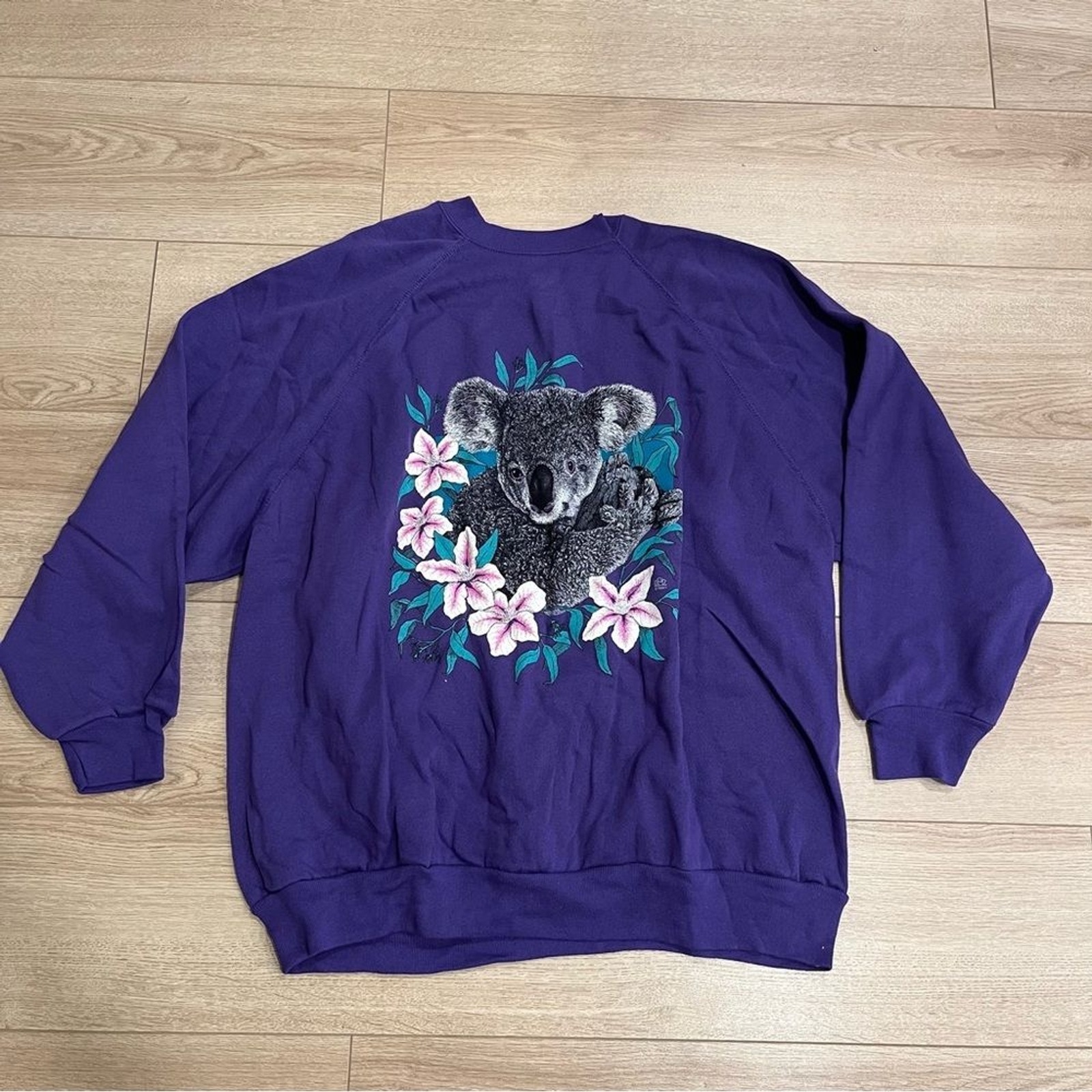 Vintage Purple Tultex Made in USA Koala Long Sleeve S… - Gem