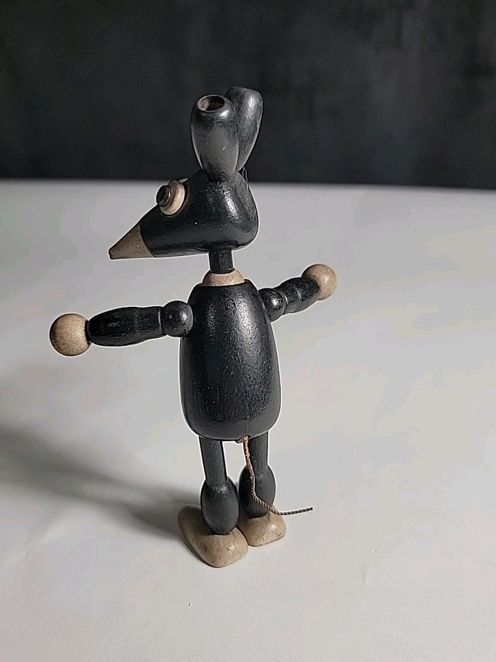 Jaymar Ignatz Mouse ca. 1930’s Wooden Jointed Toy Figure 5.5" Krazy Cat ...