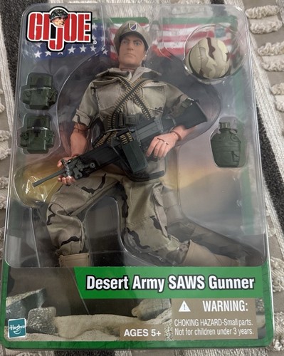 G.I. Joe Army Ranger Desert SAWS Gunner NIB Hasbro 2003 | eBay