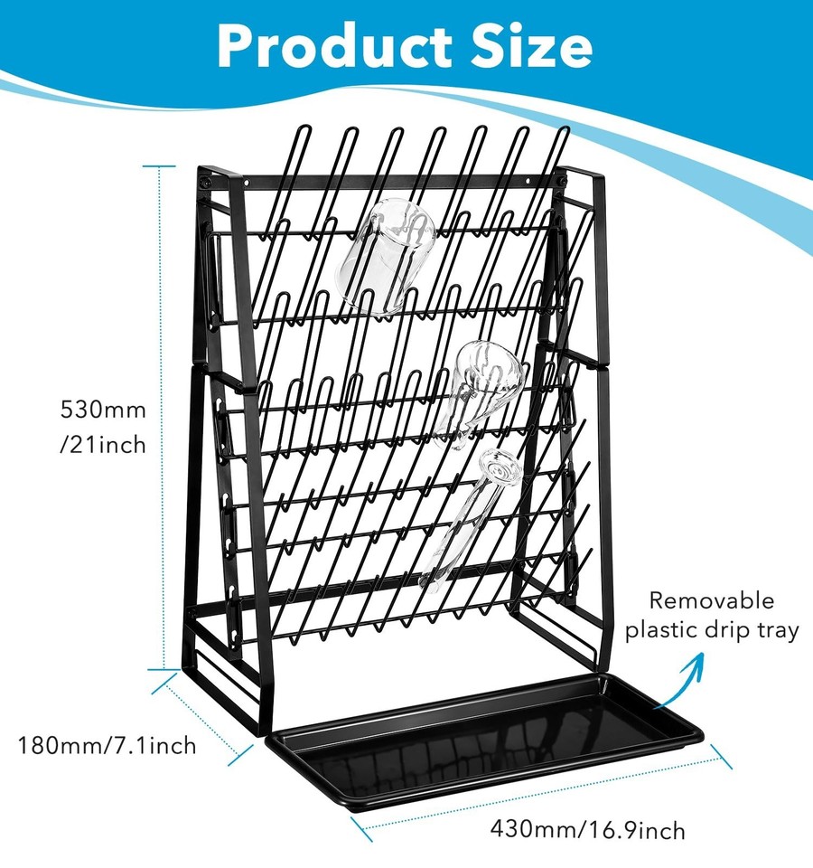 FOUR E'S SCIENTIFIC Lab Drying Rack, Steel Wire Bottle Drying Rack for ...