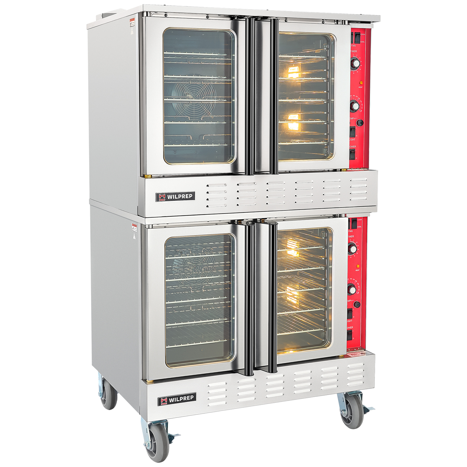 WILPREP 38" Electric Commercial Convection Oven Full-Size 208V Double ...