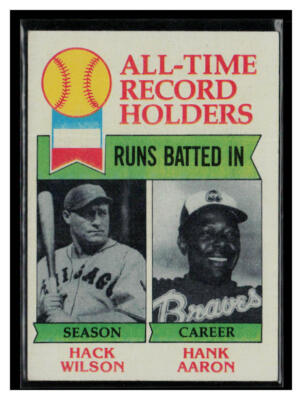 1979 Topps #412 All-Time RBI Records - Hack Wilson / Hank Aaron ATL | eBay