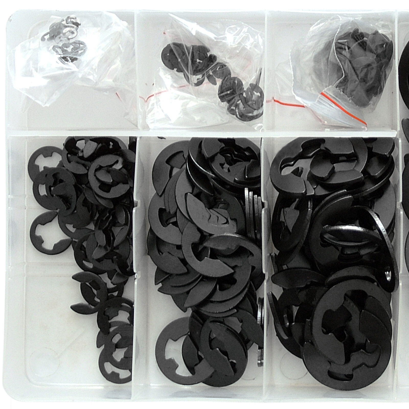 E-Clips Retaining Snap Ring Set. 300pc External E Clip C Ring Circlips ...