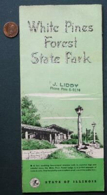 1940-50s Era Mt. Morris Illinois White Pines Forest State Park brochure ...