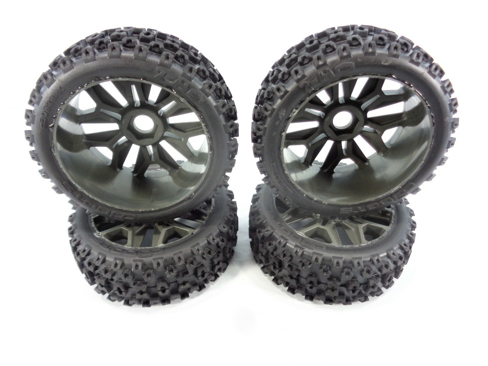 NEW Arrma Typhon 4x4 3s / 6s BLX dBoots 2-HO Tires and Gun Metal 17mm ...