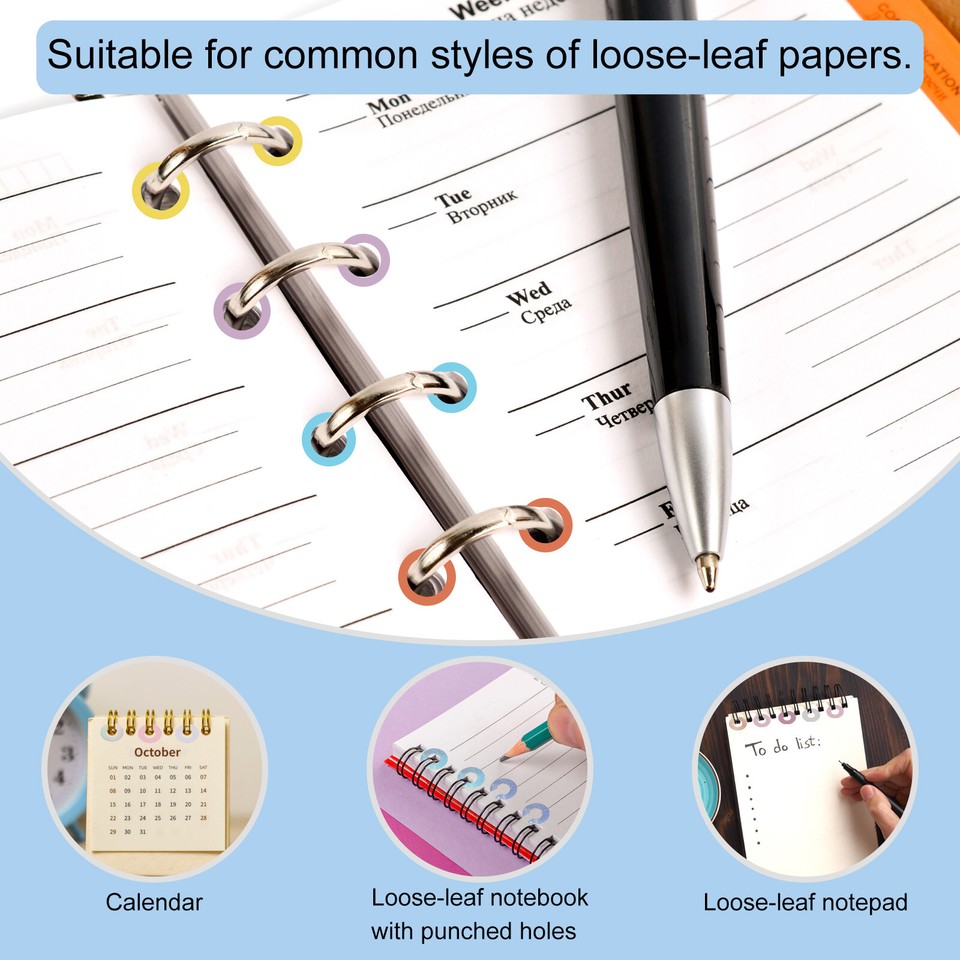 Hole Reinforcement Stickers 560pcs for Loose-Leaf Paper Binder Starry ...