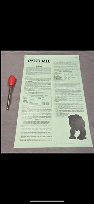 ATARI Cyberball Upright Back Door Sheet New Atari Part ST-326 1st ...